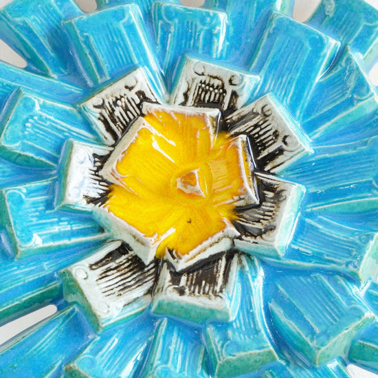 Gustavsberg Bengt Berglund 绿松石花形陶瓷盘 - Tackschomücke – 北欧食器タックショミュッケ